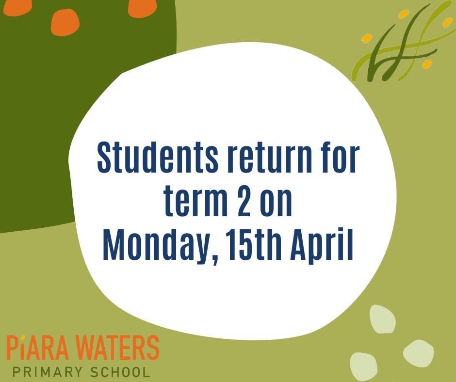 Piara Waters Primary School - First day of term 2 (Kindy A and year P-6 ...